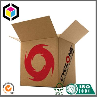 China Red Color Flexo Print Double Wall Corrugated Packaging Box; Strong Cardboard Box for sale