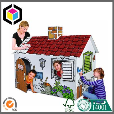 China DIY Corrugated Cardboard Play House for Children; Color Print Play House for sale