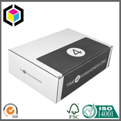 China Black Color Logo Printed Corrugated Cardboard Shipping Box for sale