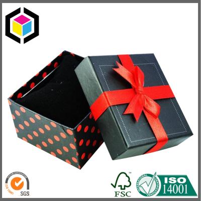 China Matte Black Color Print Lid Off Gift Box; Satin Close Gift Paper Box for sale