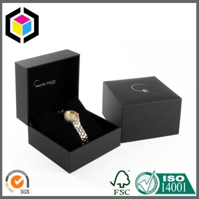 China Decorative Black Color Cardboard Watch Paper Box; Gift Watch Packaging Box for sale