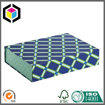 China Blue Color Matte Printing Collapsible Gift Box; Gridding Template Paper Box for sale