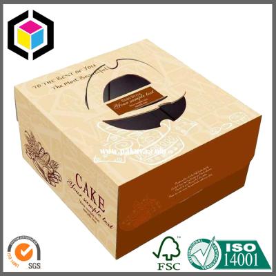 China Delicate High Quality Cheap Paper Cake Box; Color Printing Handle Box for sale