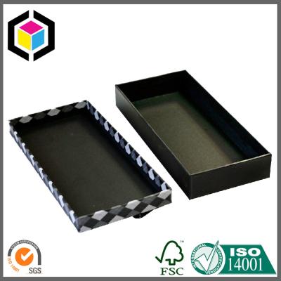 China Matte Black Color Printing Cardboard Gift Box; Lid Off Chipboard Box for sale
