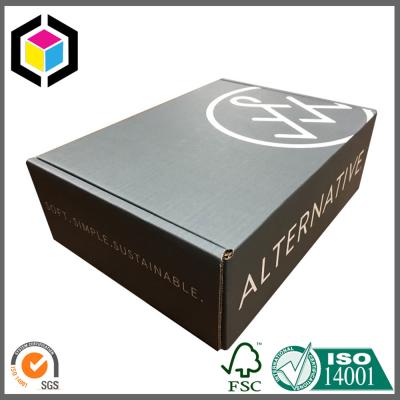 China Black Color Print Custom Logo Corrugated Shipping Box; Cardboard Mailing Box for sale
