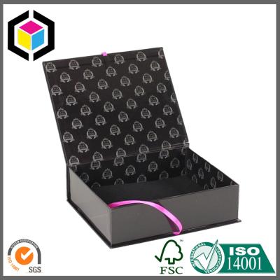 China Black Color Printed Hair Extension Packaging Box; Luxury Gift Paper Box for sale