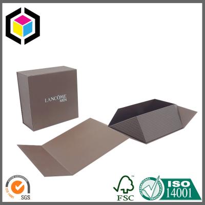 China Luxury Quality Collapsible Gift Paper Box; Brown Color Printed Paper Box for sale