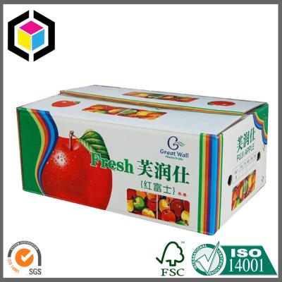 China Colorful Printed Corrugated Packaging Box for Fruit; Fresh Apple Box for sale
