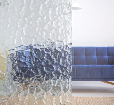 China 6mm Patterned Tempered Glass Extra Clear Moru Tinted Moru Mistlite Flutelite Millennium for sale