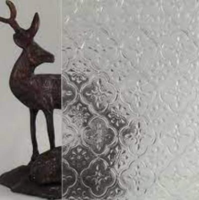Cina Vetro decorativo a modello con 4 mm a 15 mm di dimensioni personalizzate per la costruzione di mobili in vendita