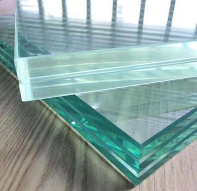 Cina Dimensioni personalizzate vetro laminato temperato trasparente con intercalare PVB / SGP in vendita