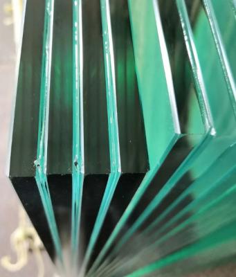 Cina Dimensioni personalizzate vetro laminato temperato trasparente con intercalare PVB / SGP in vendita