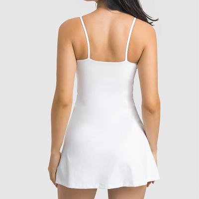 China Het Tennis Atletische Kleding van vrouwen met Gebouwd in de Trainingkleding van de Bustehouderoefening Te koop