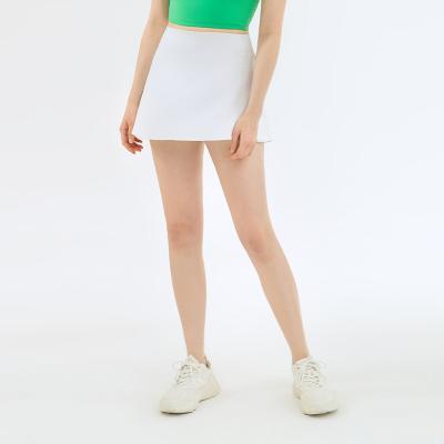 China Blauwe geplooide golfrok Dames Hoge taille Running Light Proof Tennis Skort Te koop