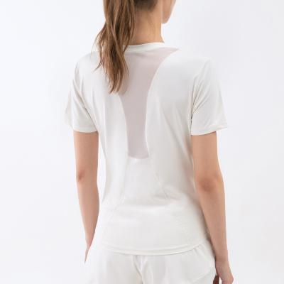 China Mesh Breathable Horse Riding Tops-van de de Sport Korte Koker van Vrouweneqestrian de Basislaag Te koop