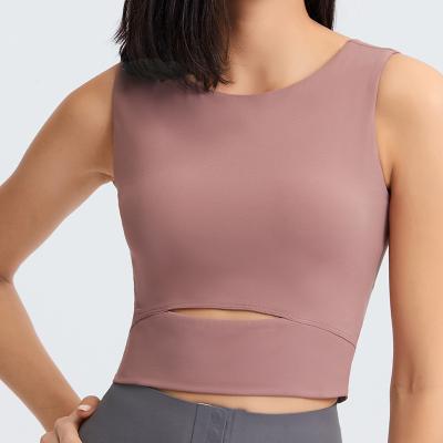 China Entfernbare Auflage Feuchtigkeit Wicking trägt das Trainings-Trägershirts BH-der Nyloneignungs-Frauen zur Schau for sale