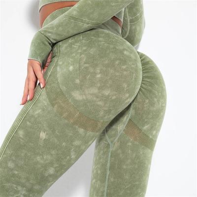 Cina La palestra lavata sgranocchia pantaloni senza cuciture della palestra di allenamento del bottino delle ghette di estremità i grandi in vendita
