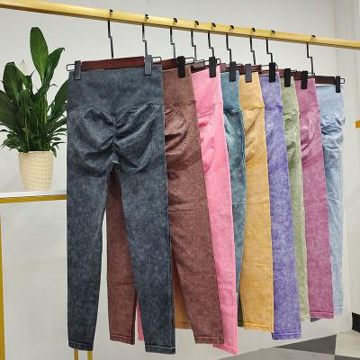 Cina La palestra lavata sgranocchia pantaloni senza cuciture della palestra di allenamento del bottino delle ghette di estremità i grandi in vendita