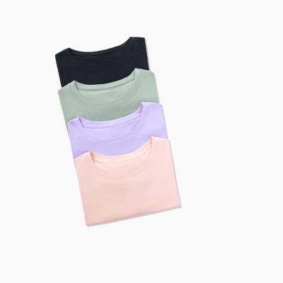 Cina Le signore di nylon bruscamente collegano eseguire con un manicotto la maglietta casuale sciolta superiore di sport di yoga di forma fisica in vendita