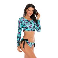 China Side Strap Bathing Womens Surfing Suits Sunscreen Split Flowers Quick Drying for sale