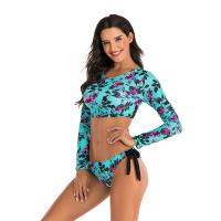 China Side Strap Bathing Womens Surfing Suits Sunscreen Split Flowers Quick Drying for sale