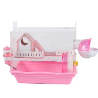 China Breathable Large Plastic Double Layer Hamster Cage 37mm Length for Small Pets for sale