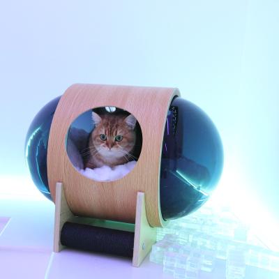 China Warmer gemütlicher Hund Cat Space Capsule Bed 60*40cm mit klarer Acrylhaube zu verkaufen