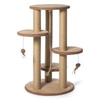 China 37in Cat Tree Scratching Post Jute Wrapped Multi Platform Cat Climbing Frame for sale