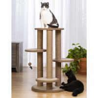 China 37in Cat Tree Scratching Post Jute Wrapped Multi Platform Cat Climbing Frame for sale