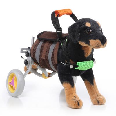 China Cadeira de rodas do cão de estimação para os pés traseiros que dobram a cadeira de rodas de pouco peso para cães deficientes à venda
