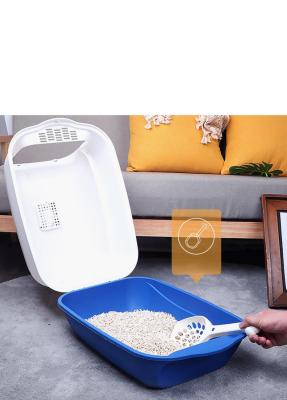 Cina Piccolo Kitty Litter Box Tray 51*41*38cm rosa verde coperto dei pp in vendita