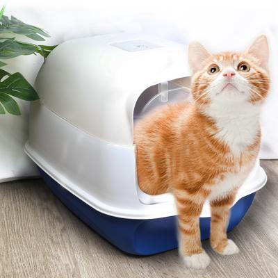 Cina Piccolo Kitty Litter Box Tray 51*41*38cm rosa verde coperto dei pp in vendita