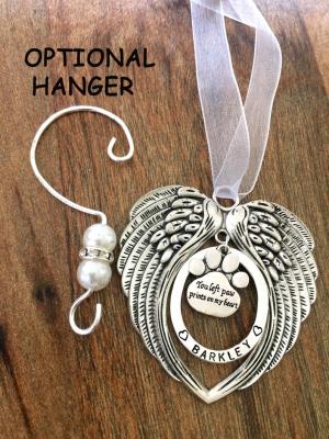China Metal liga de zinco Angel Wing Pet Loss Christmas Ornaments para animais de estimação falecidos à venda