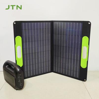 China PET/ETFE oppervlakte materiaal 100W mono vouwbare zonne-oplader voor camping en camper Te koop