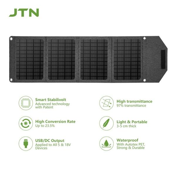 Quality 24W Powered Solar Mobile Phone Charger Cell For Outdoor Camping Hiking for sale