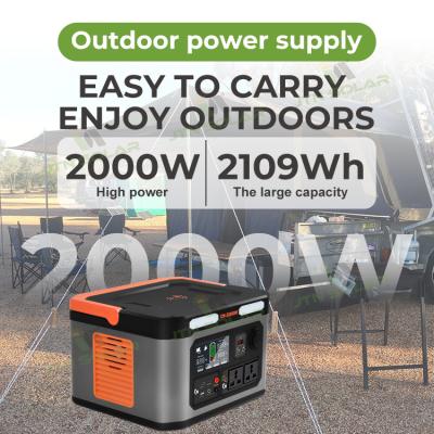 中国 ポータブル LiFePO4 太陽光発電機 純正弦波発電所 MPPT 2000Wh 110V 販売のため