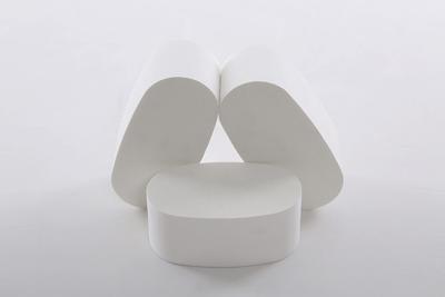 China Oval Honeycomb Ceramic Carrier White For Exhaust Gas Purification for sale
