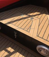 China PVC Rubber Boat Deck 190mm x 5mm with Enhanced Durability for Yacht Flooring for sale