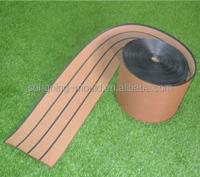 China PVC Rubber Boat Deck 190mm x 5mm with Enhanced Durability for Yacht Flooring for sale