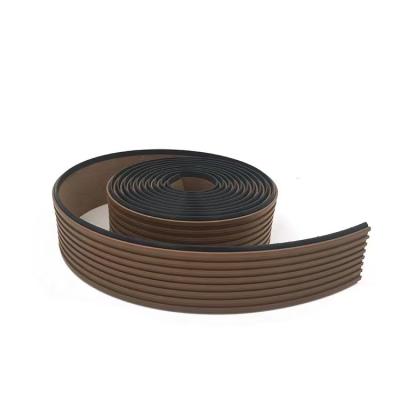 Cina Finitura in PVC morbido per yacht non scivolabile Larghezza del pavimento 190 mm/50 mm Teak/grigio per yacht in vendita