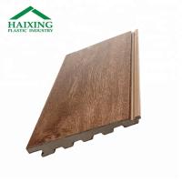 China PVC WPC Engineered Composite Wood Decking Wall Cladding Panels 100-180mm 2.0m for sale
