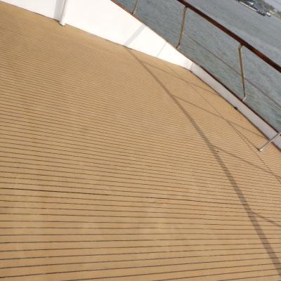 Cina 25 metri/rollo Anti UV PVC Yacht Teak Pavimento in teak/grigio Lunghezza 25 metri/rollo in vendita
