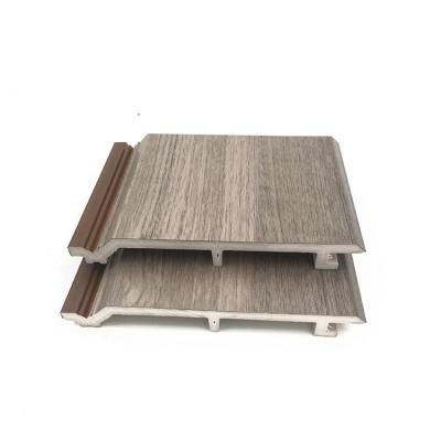 China Decoração de teto exterior Madeira Plástico Compósito Eco PVC revestimento de parede em estilo moderno à venda