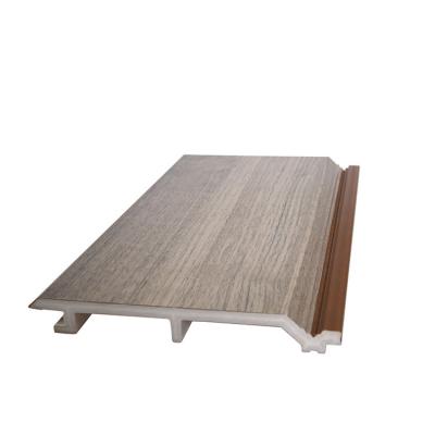 China Decoração de teto exterior Madeira Plástico Compósito Eco PVC revestimento de parede em estilo moderno à venda