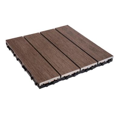 中国 DIY 屋外 PVC デッキ プラスチック ベース デザイン 共同 挤出 WPC 平方 プール デッキ タイル 販売のため