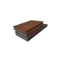 China PVC ASA Coextrusion Foam Decking 140mm x 25mm Grooved Solid for Outdoor for sale