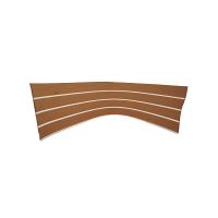 China Teak Grey PVC Foam Decking 190mm x 5mm for Ship Yacht Outdoor Use for sale