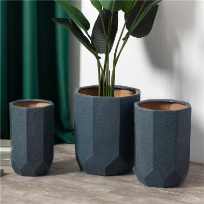 China Europese noordse van de de decoratieplanter van de huisvloer creatieve blauwe ceramische de bloempotten voor tuindecor Te koop