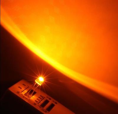 China 4.8mm Water Clear Orange Light Straw Hat LED for Billboards for sale