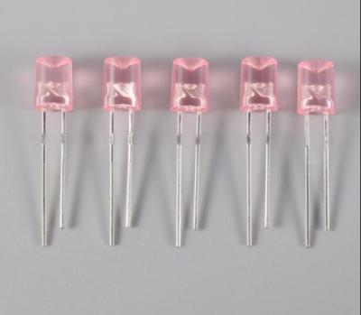 China 5mm Concave LED Light Pale Pink Short Legs for Christmas Light for sale
